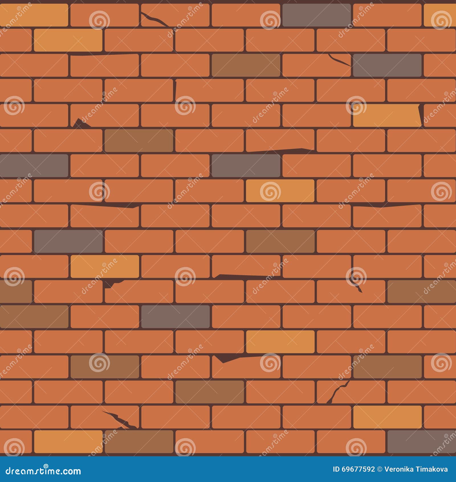 Brick Wall Background stock vector. Illustration of basis - 69677592