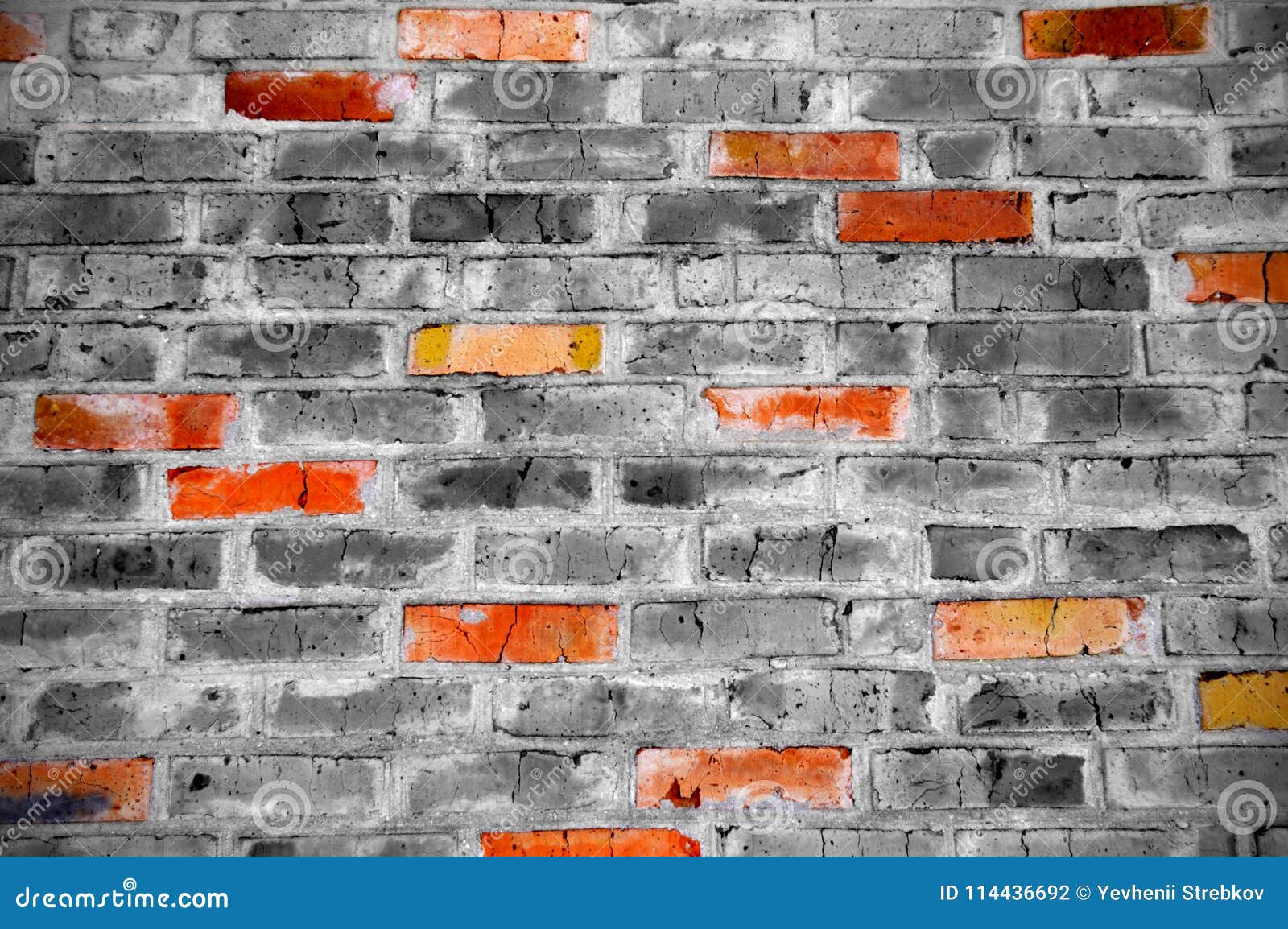Brick Wall Background with Colored Bricks Stock Photo - Image of blue ...