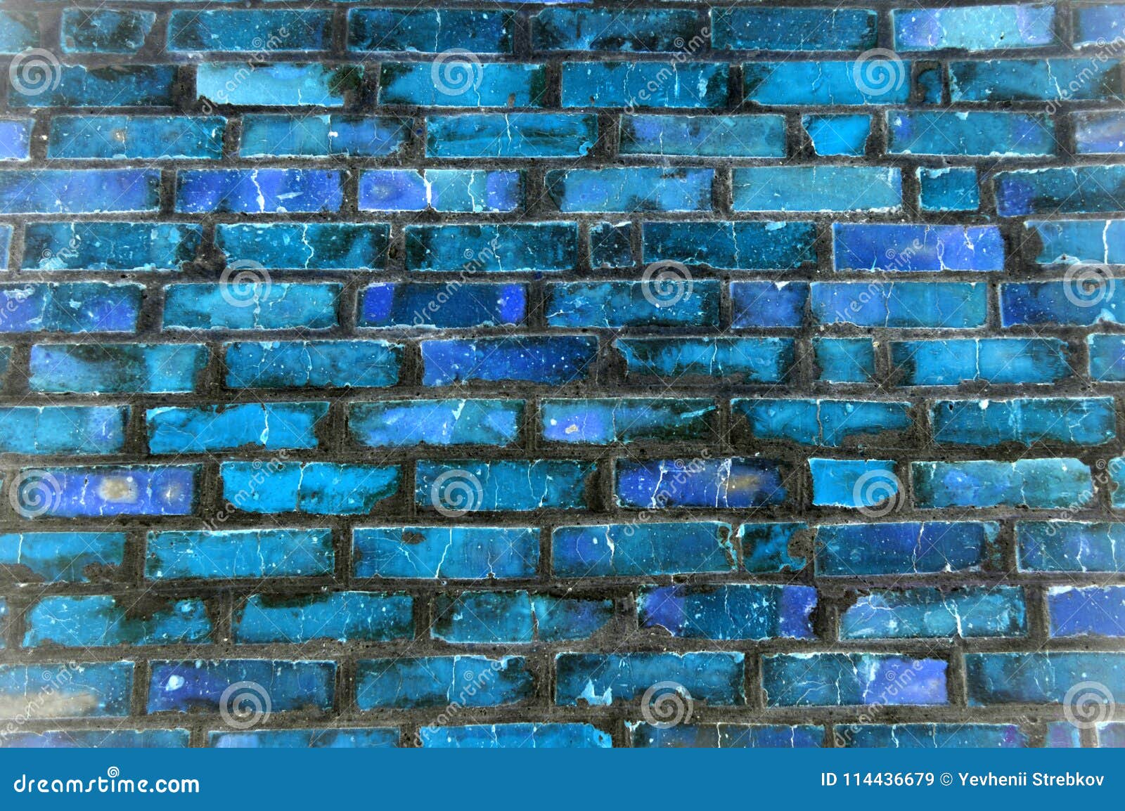 Brick Wall Background with Colored Bricks Stock Image - Image of ...