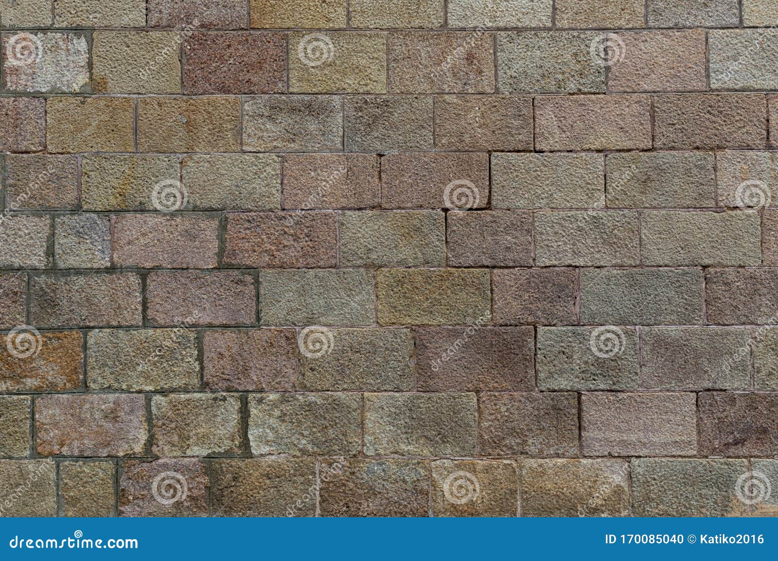 Brick Wall Background. Old Brickwork with Multicolor Bricks in Tints of ...