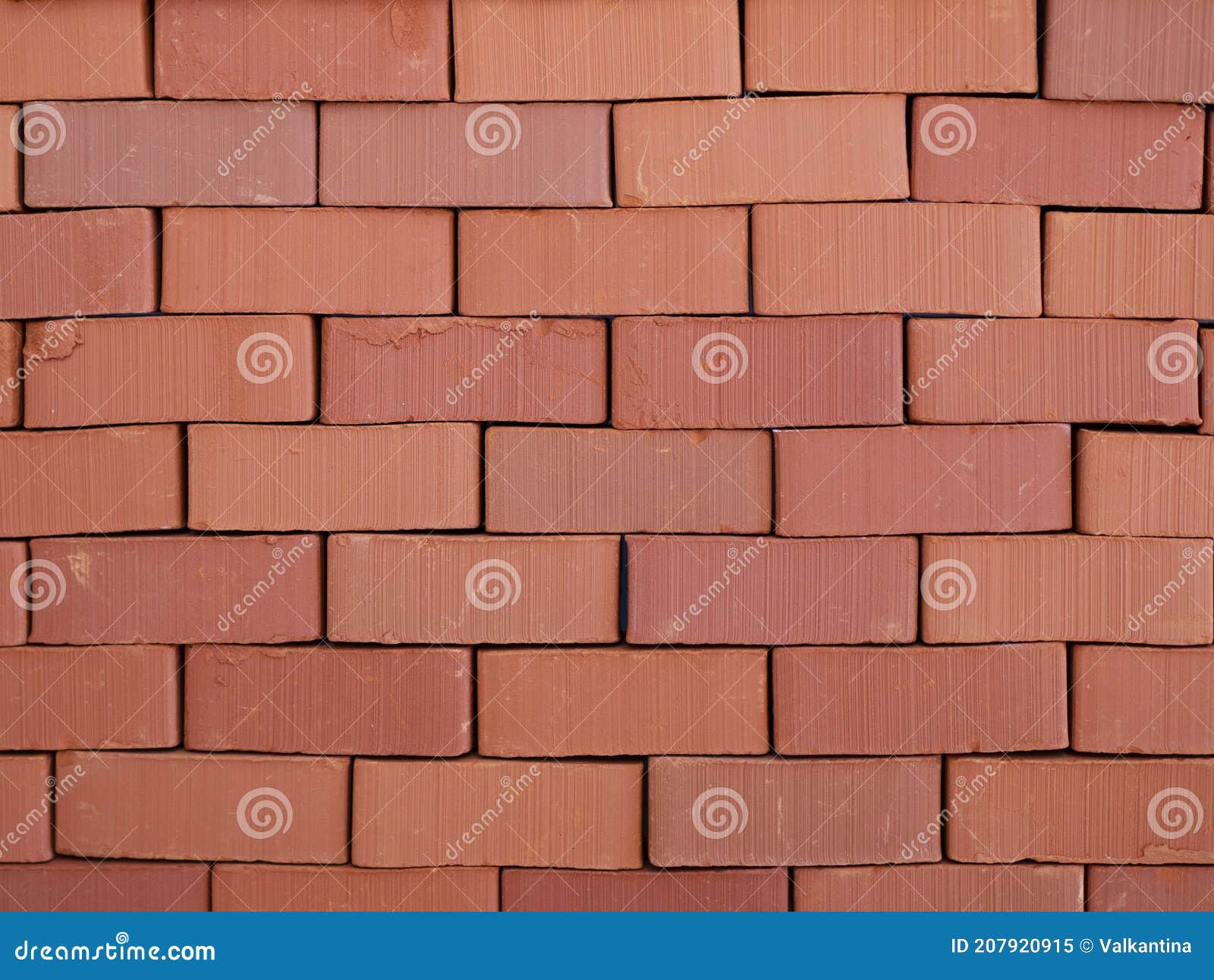 Brick Wall Background Red Solid and Textured Blocks Stock Image - Image ...