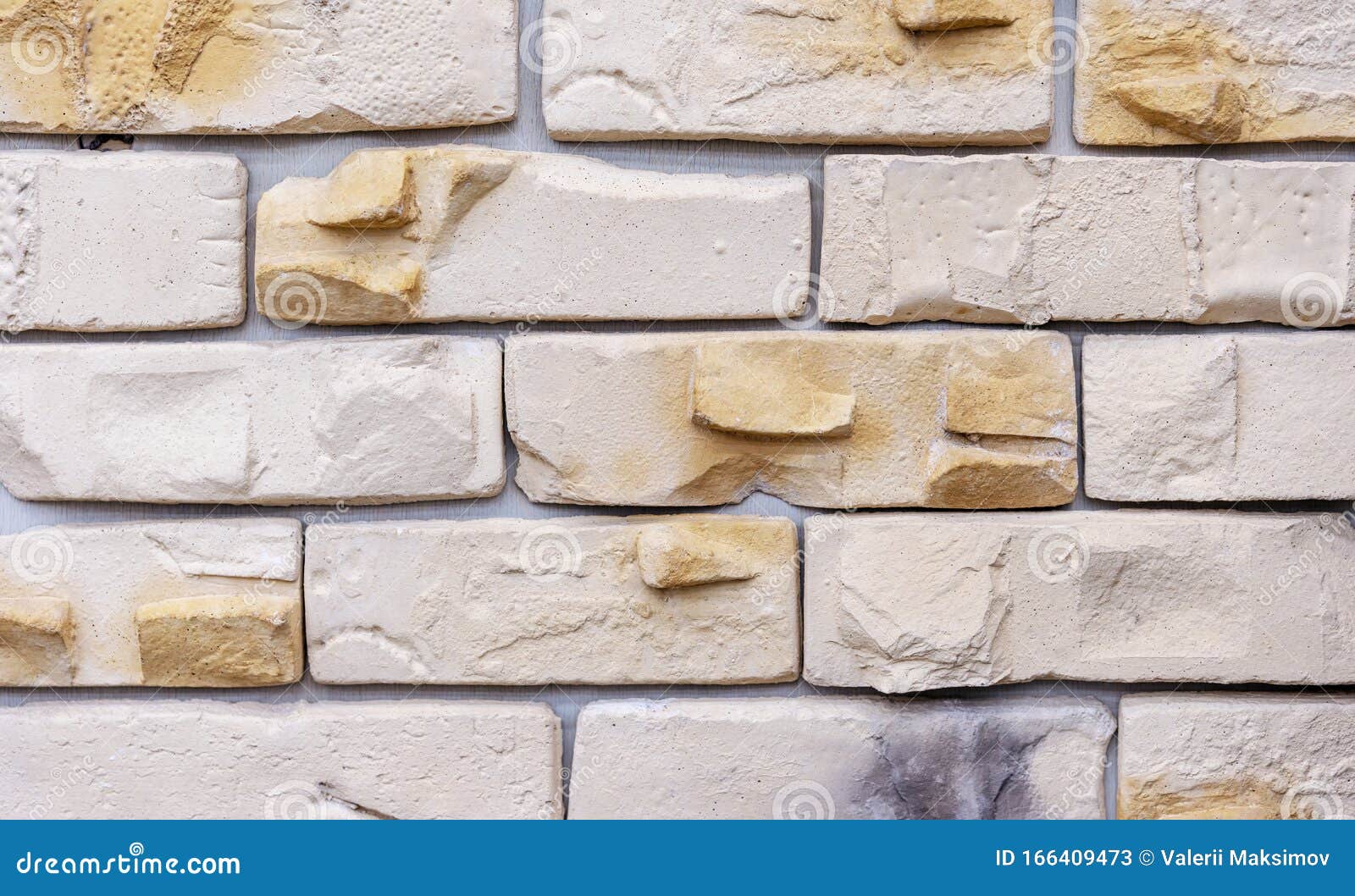 Brick Wall of Beige Bricks. Background and Texture of Brickwork Stock ...