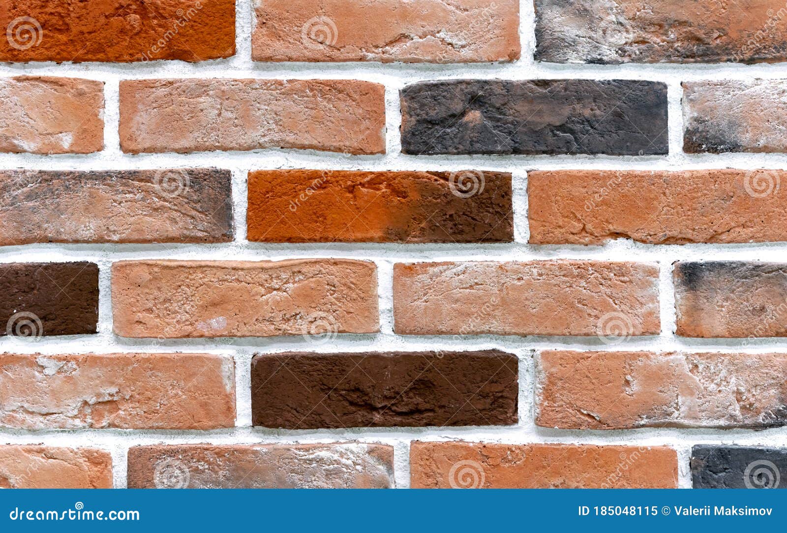 Brick Wall of Beige and Brown Bricks. Background and Texture of ...