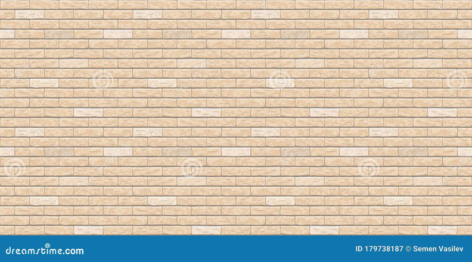 Brick Beige Wall Seamless Pattern Background. Stock Vector ...