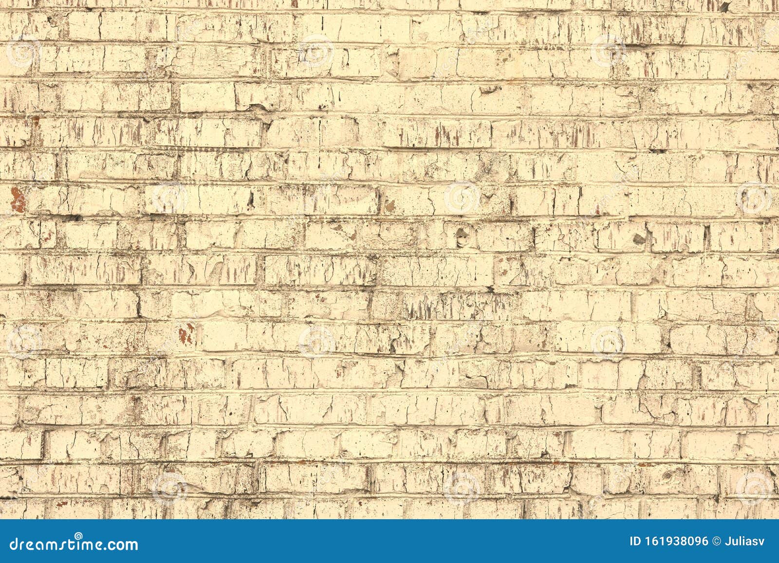 Brick Wall of Beige Painted Brick Stock Photo - Image of background ...