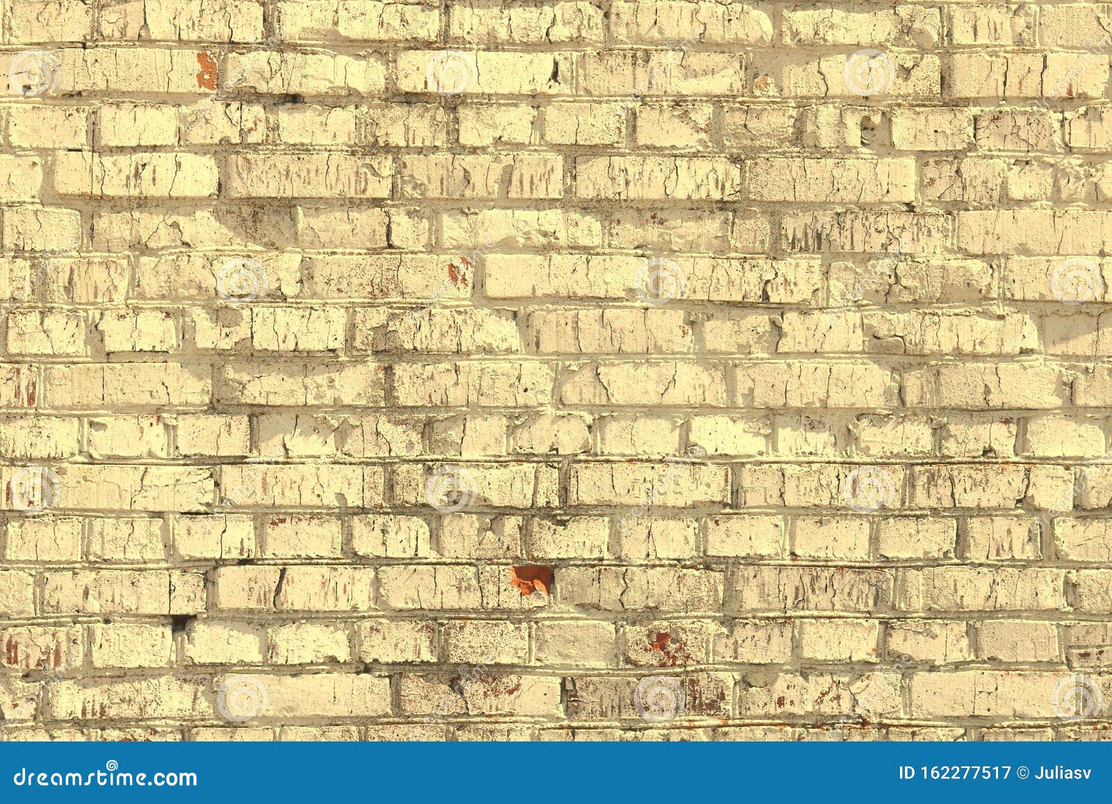 Brick Wall of Beige Painted Brick Stock Image - Image of urban, paint ...