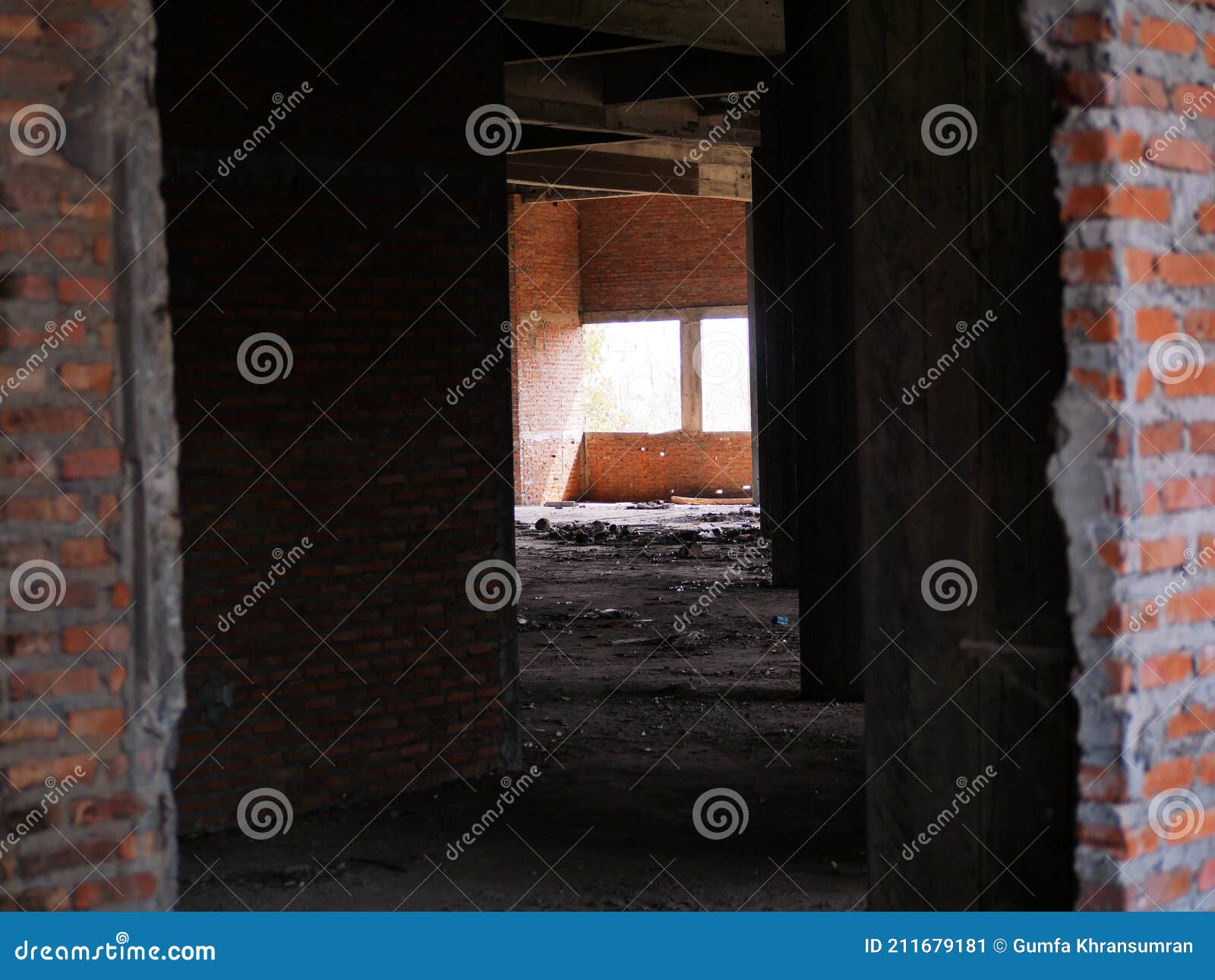 A brick wall being built stock image. Image of masonry - 211679181