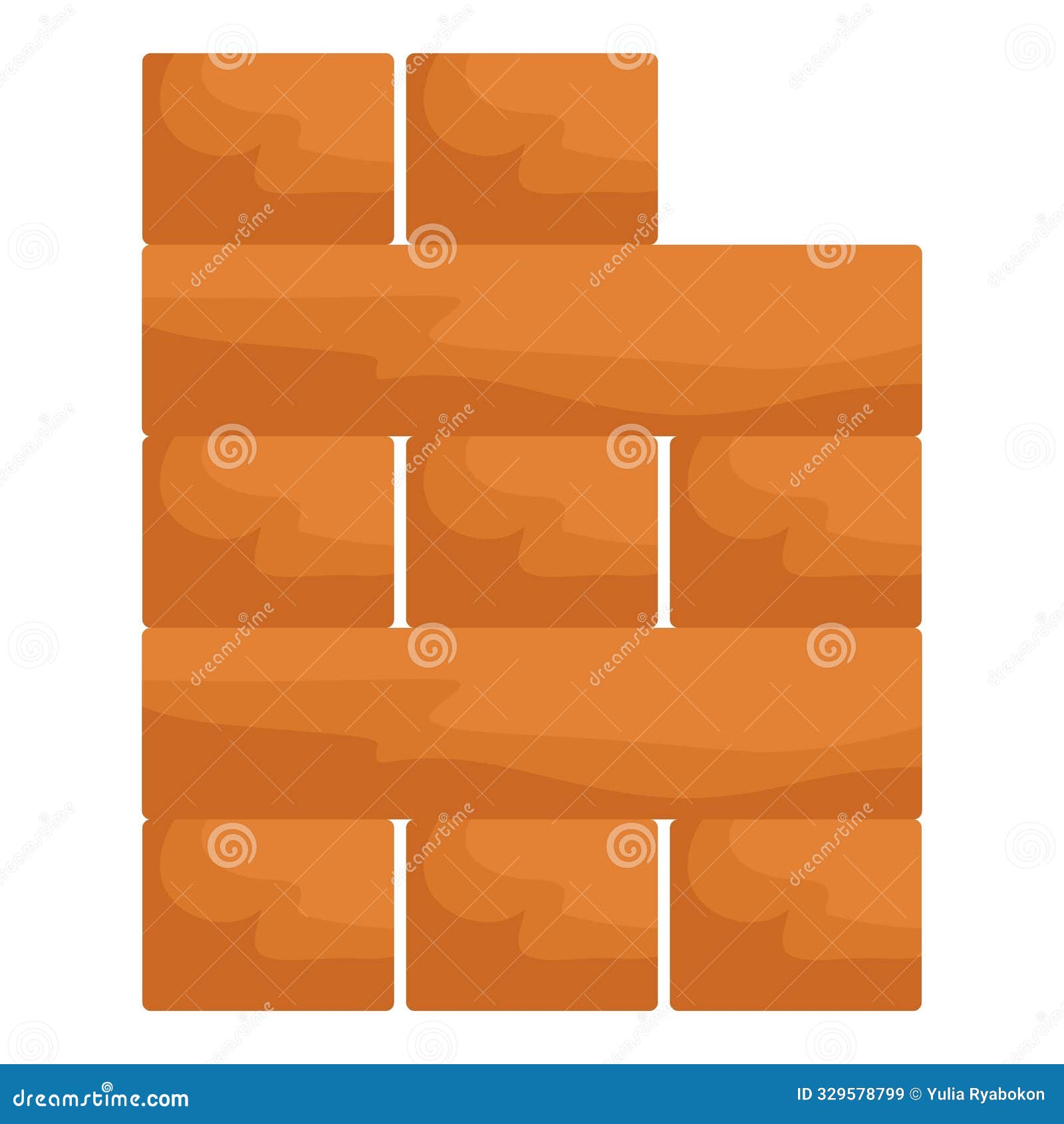 Brick Wall Being Built with Some Missing Bricks Stock Vector ...