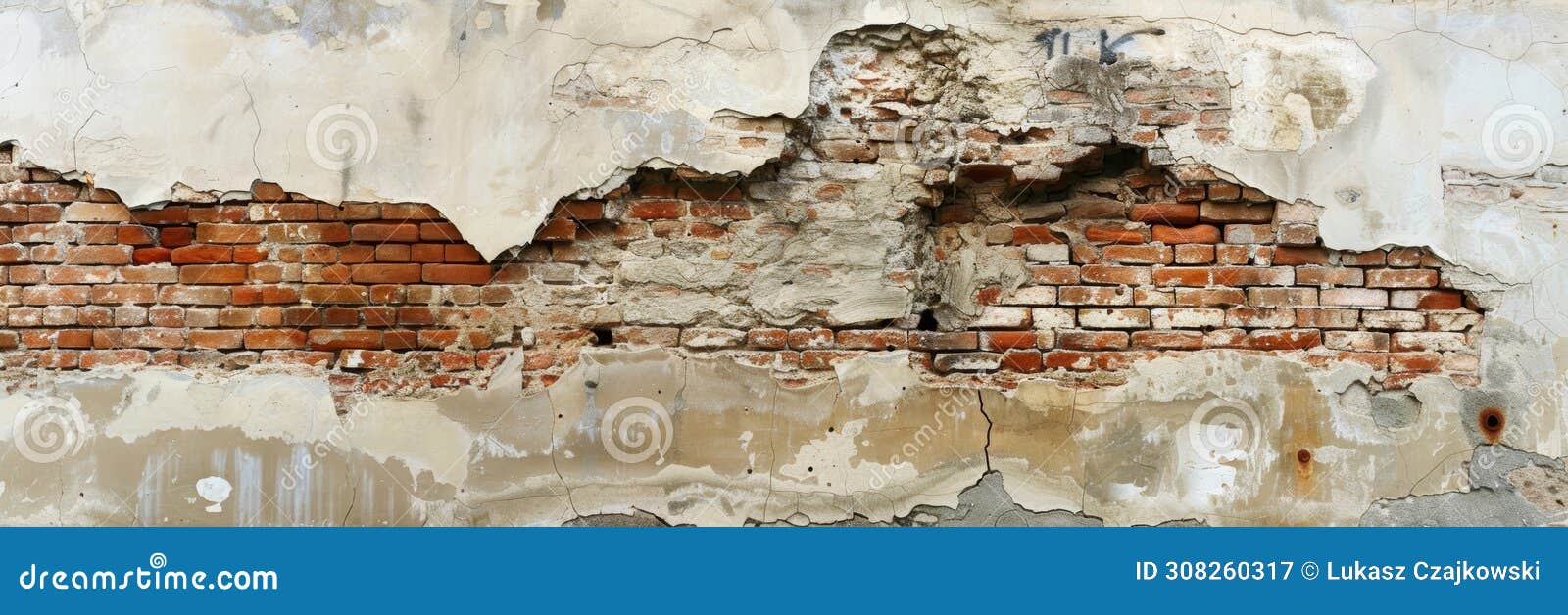 Brick Wall Demolition Background Texture. Generative AI Stock ...