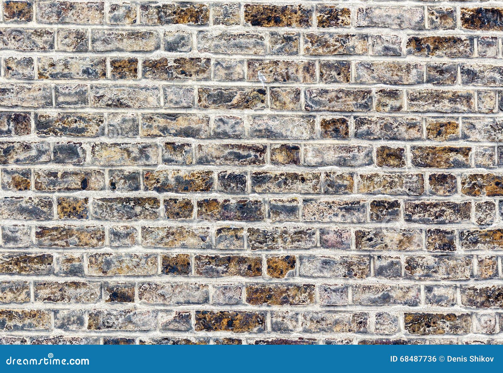 Brick Wall. Blue and Grey Texture Stock Photo - Image of fashioned ...