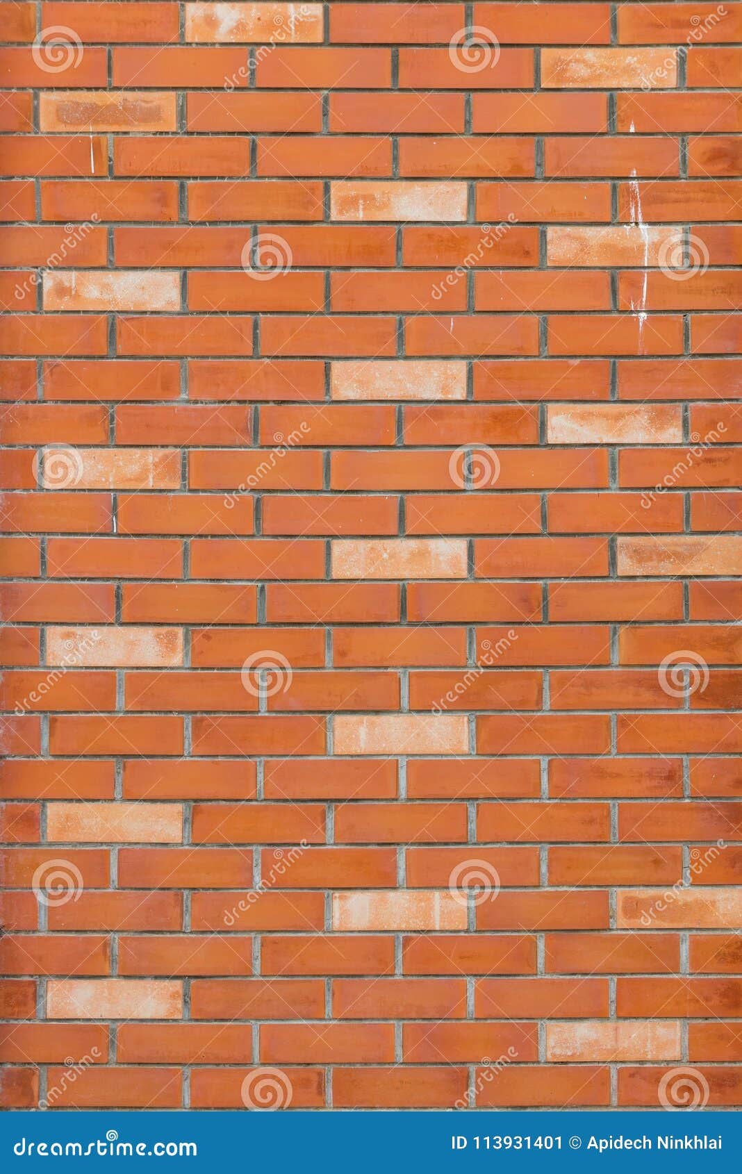 Brick Wall Built with Stretcher Bond Stock Image - Image of material ...