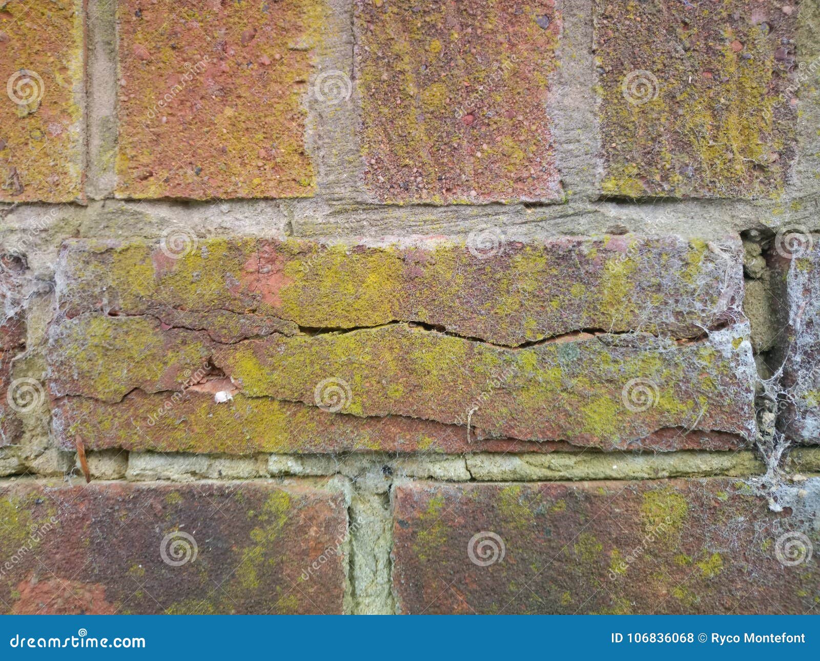 Close Perspective of Dirty Bricks Stock Photo - Image of close, dirty ...