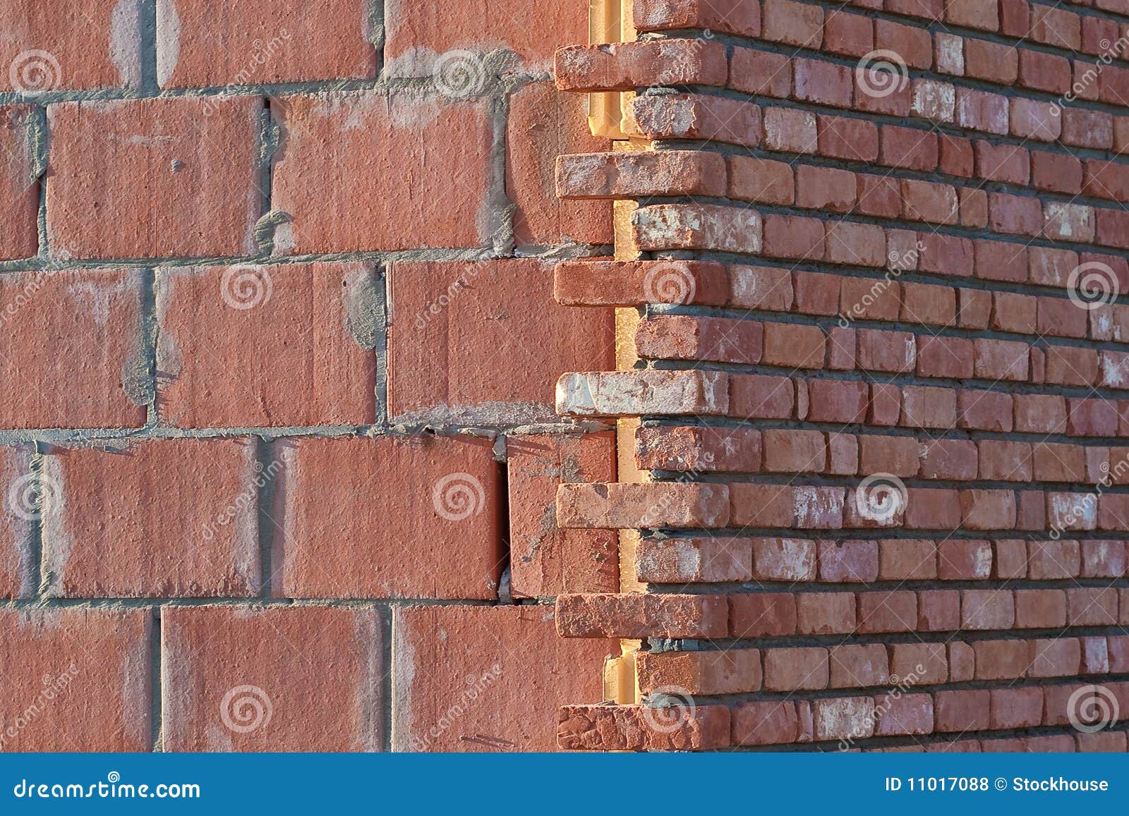 Brick wall construction stock photo. Image of brickwork - 11017088