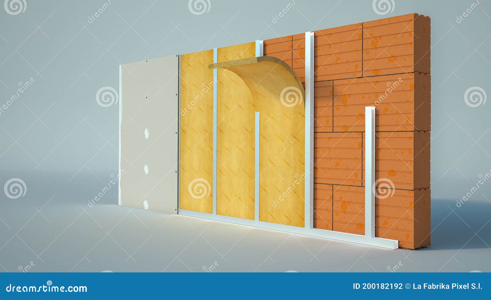 Brick Wall Construction Details Stock Illustration - Illustration of ...