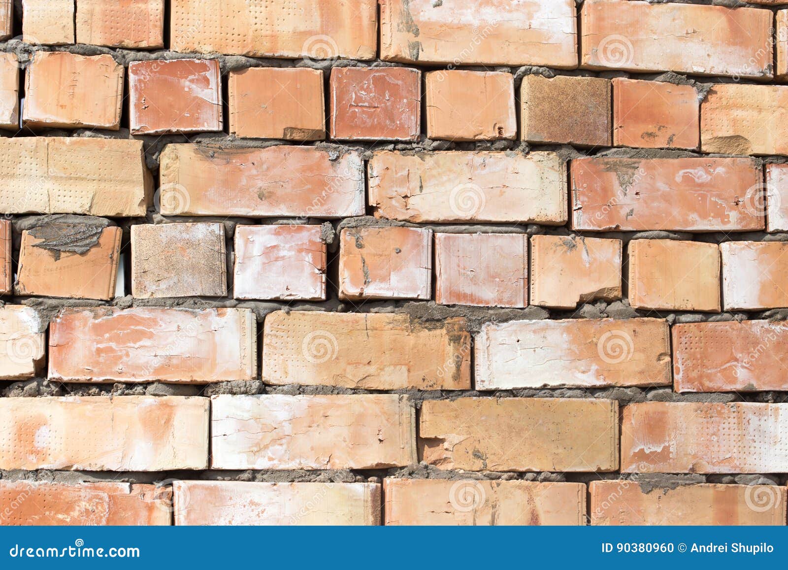 Brick Wall on a Construction Site As a Background Stock Photo - Image ...