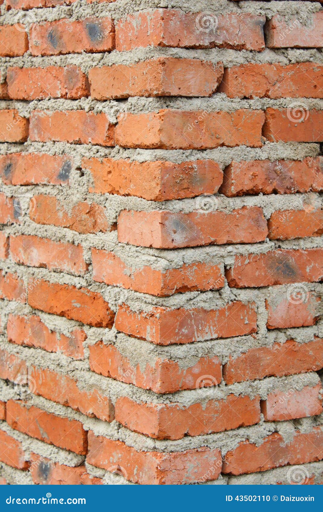 Brick wall corner stock photo. Image of background, structure - 43502110