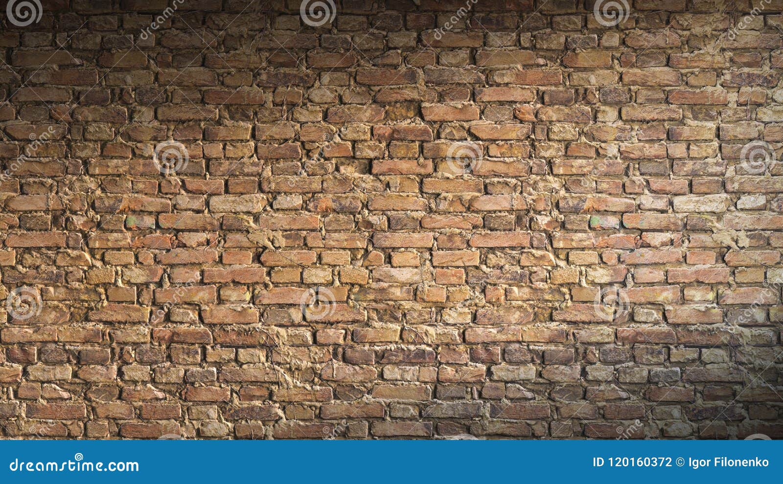 Brick wall 3d rendering stock photo. Image of empty - 120160372