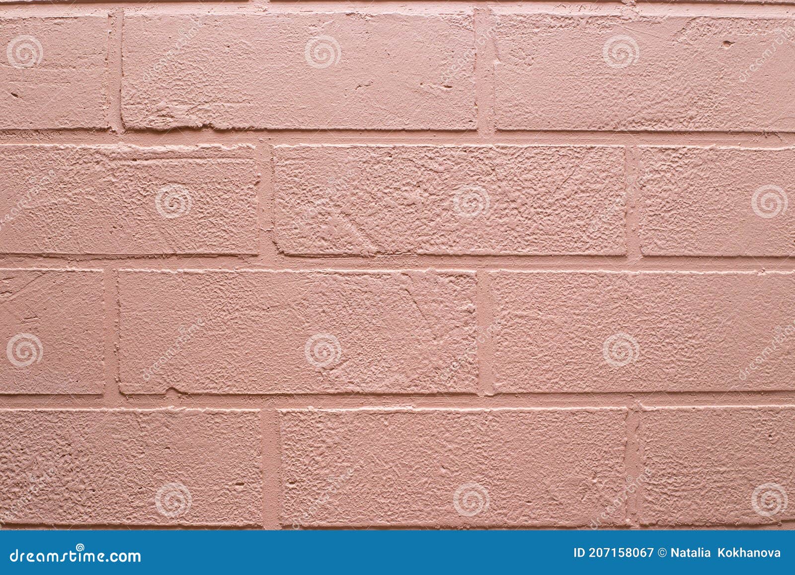 Brick Wall. Decorative Plaster in the Form of a Brick, Painted in Beige ...