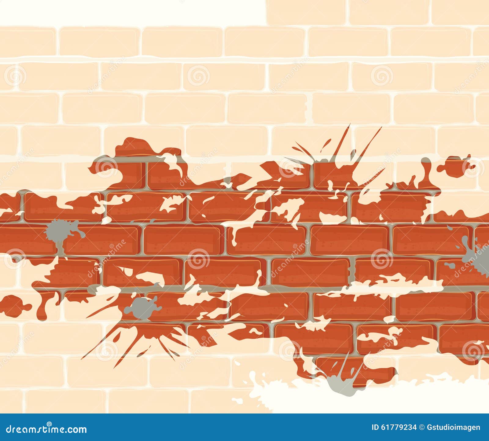 Brick wall design. stock vector. Illustration of floor - 61779234