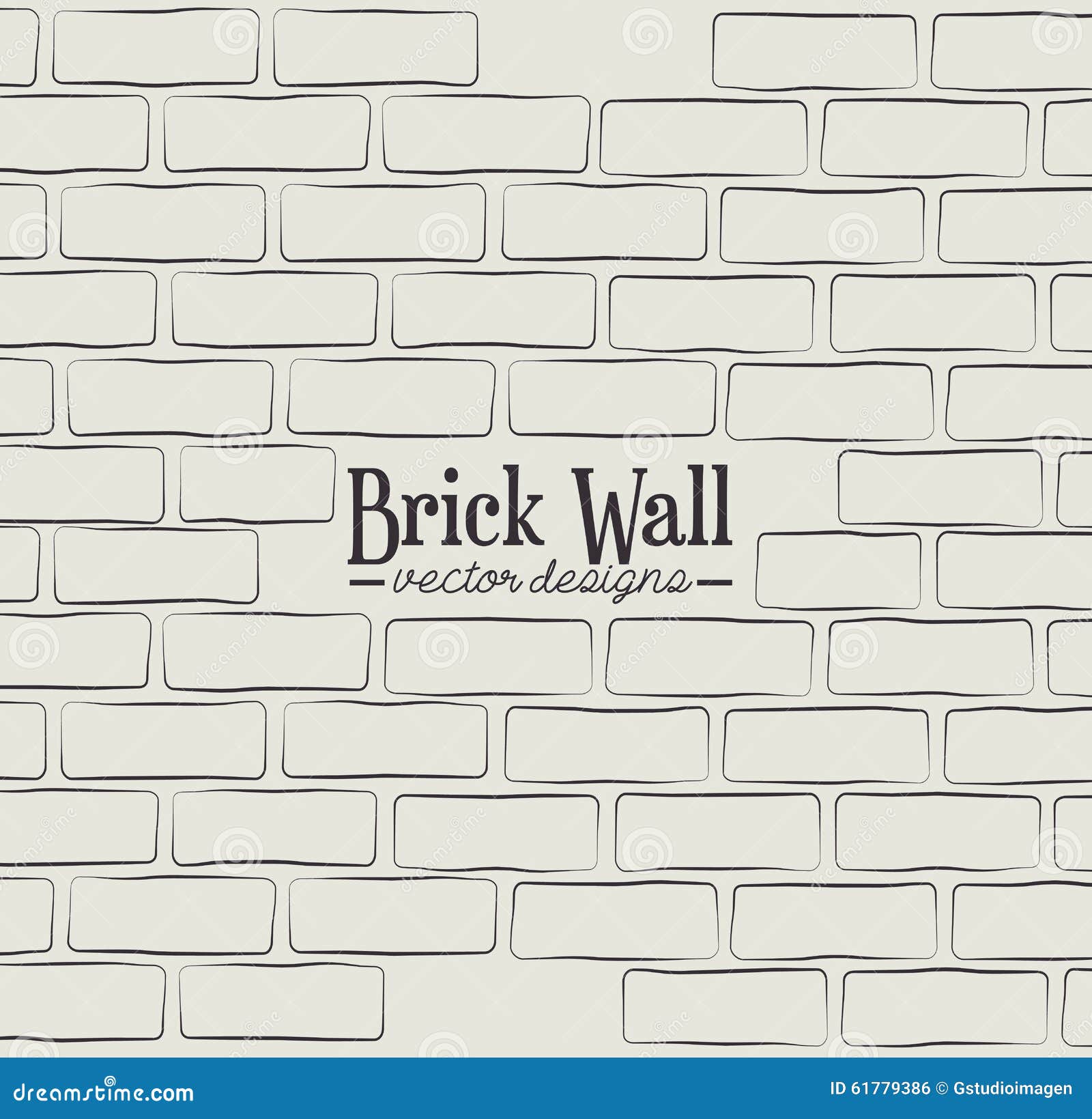 Brick wall design. stock vector. Illustration of stone - 61779386