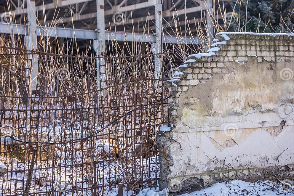 Brick Wall Destroyed by Explosion during the War Stock Photo - Image of ...