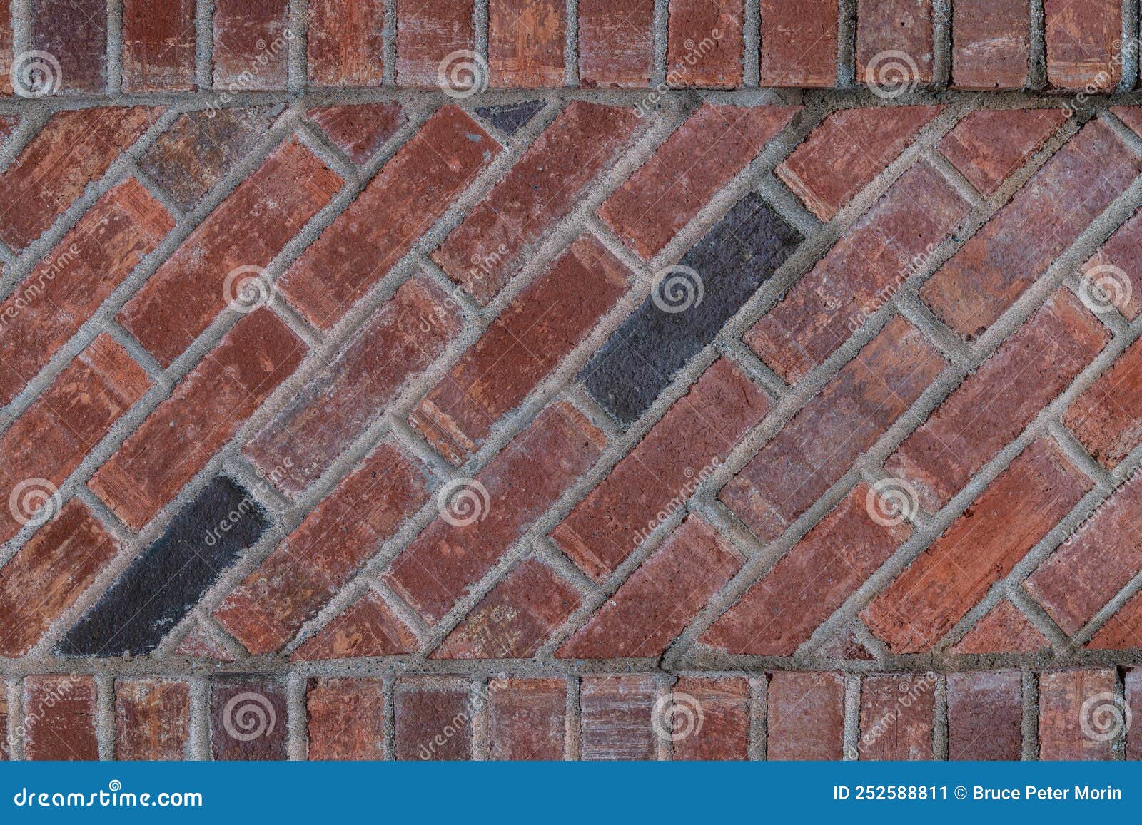 A Brick Wall with a Diagonal Bond Texture Background Stock Image ...