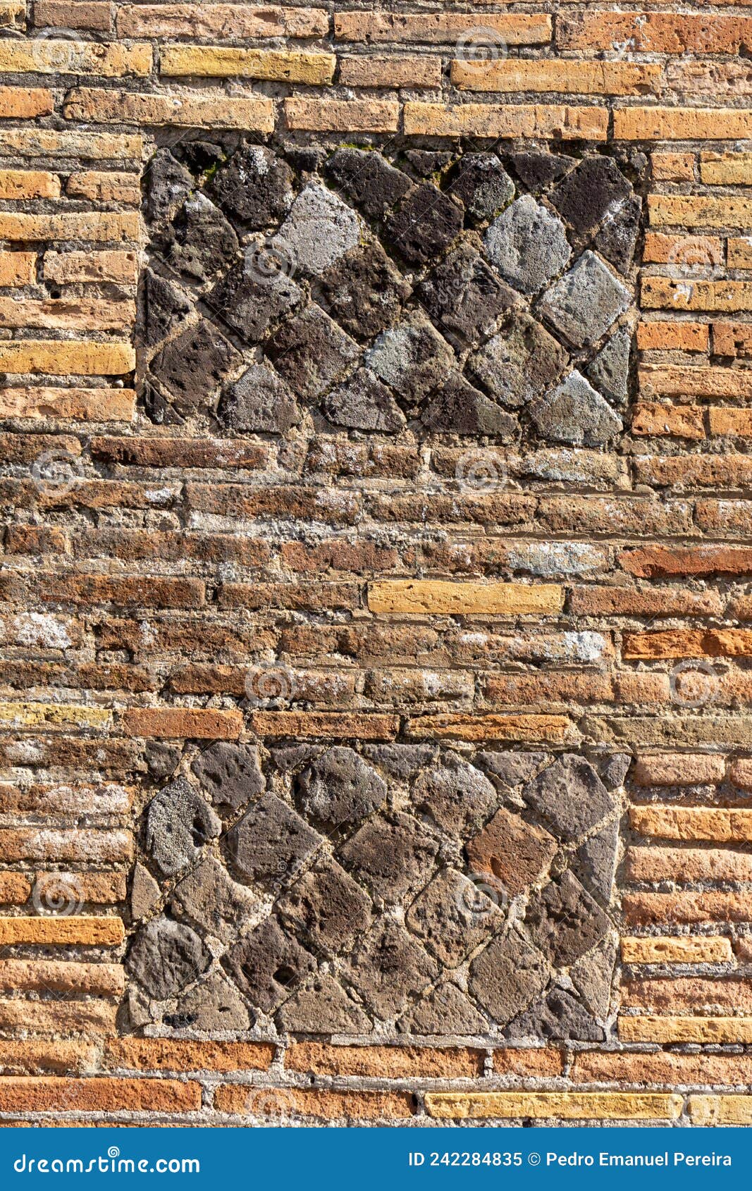 Brick Wall with Diagonal Stacking in Buildings in the Archaeological ...