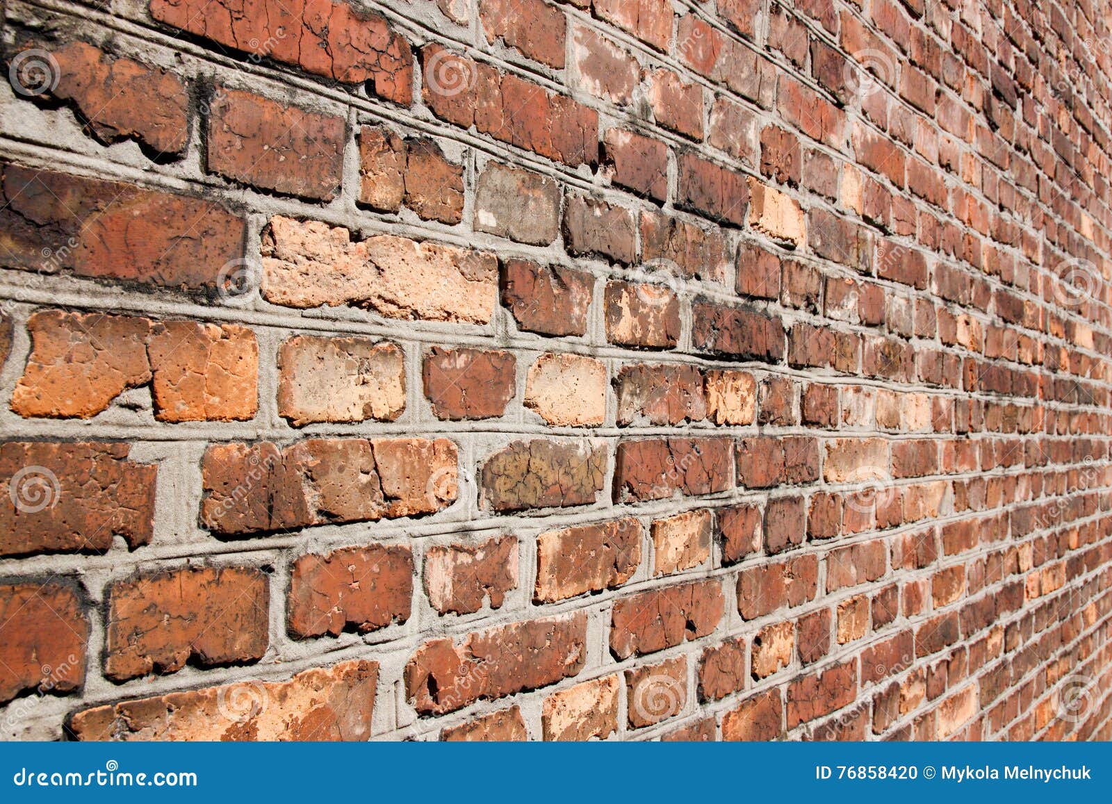 Brick Wall in a Diagonal Term. Stock Photo - Image of objects, exterior ...