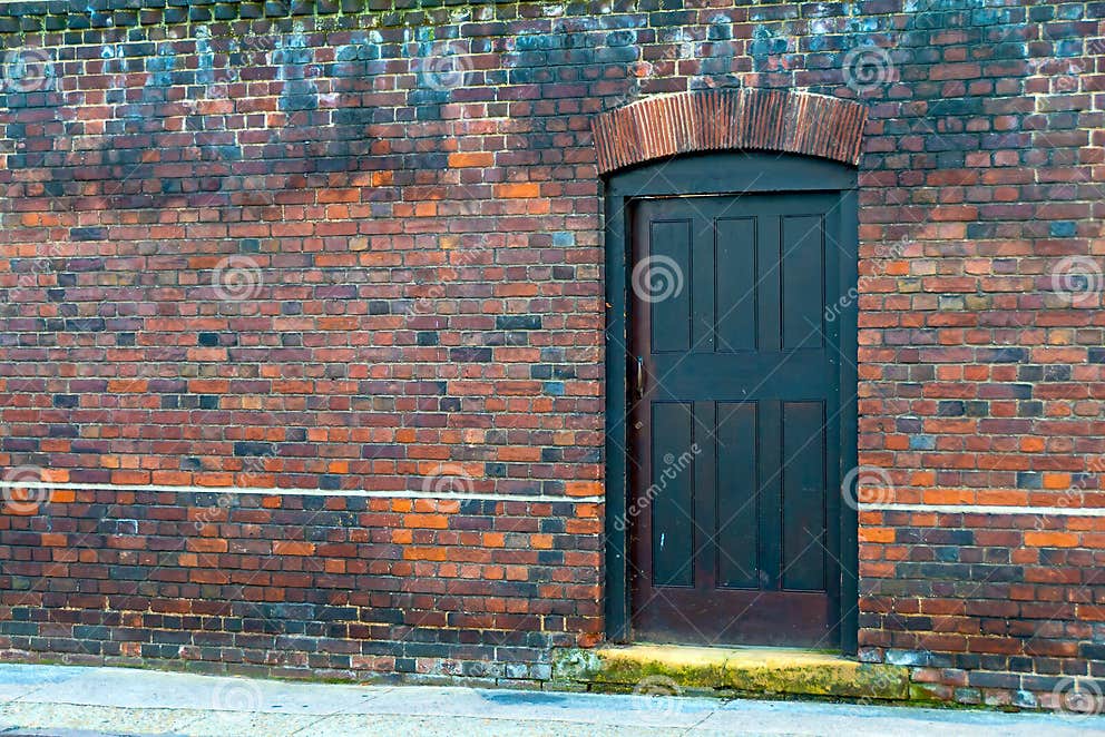 Brick wall and door stock photo. Image of door, bricks - 16518906