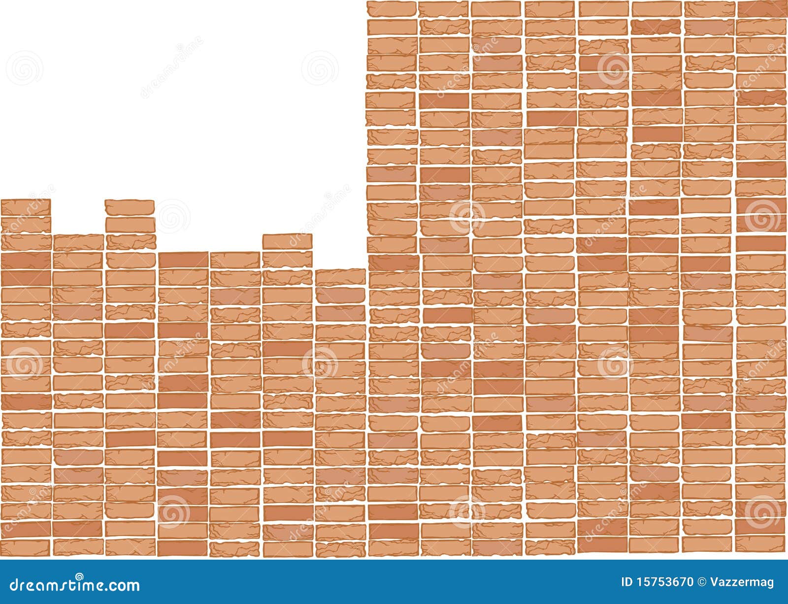 Brick wall .Drawing stock vector. Illustration of background - 15753670