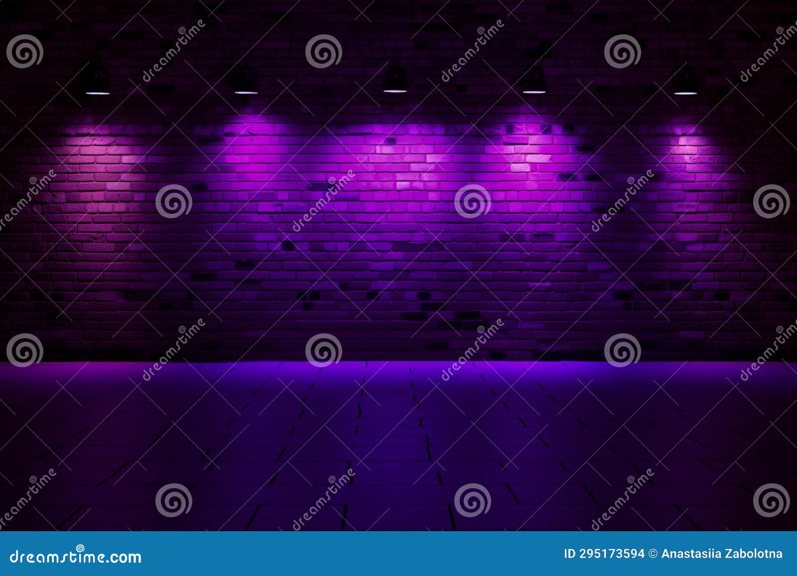 Brick Wall in Electric Purple Neon Colors Stock Illustration ...