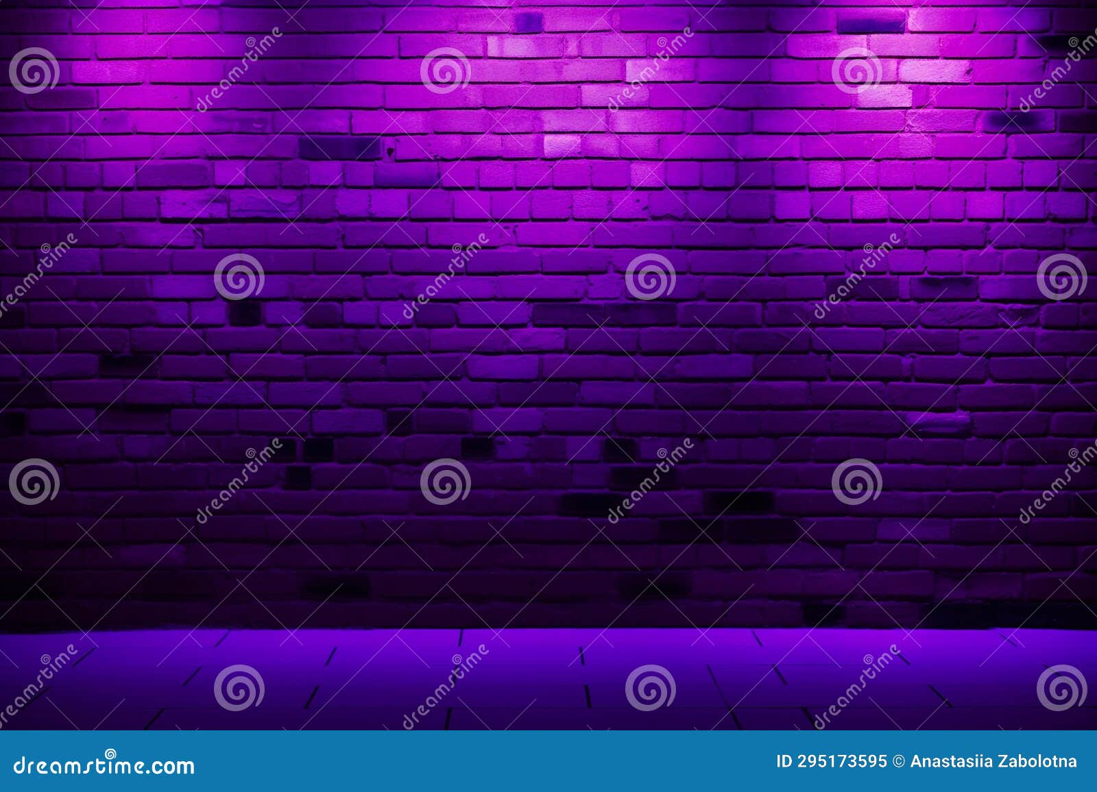 Brick Wall in Electric Purple Neon Colors Stock Illustration ...