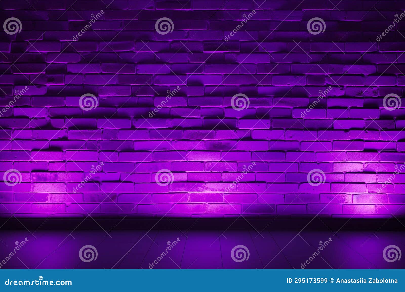 Brick Wall in Electric Purple Neon Colors Stock Illustration ...