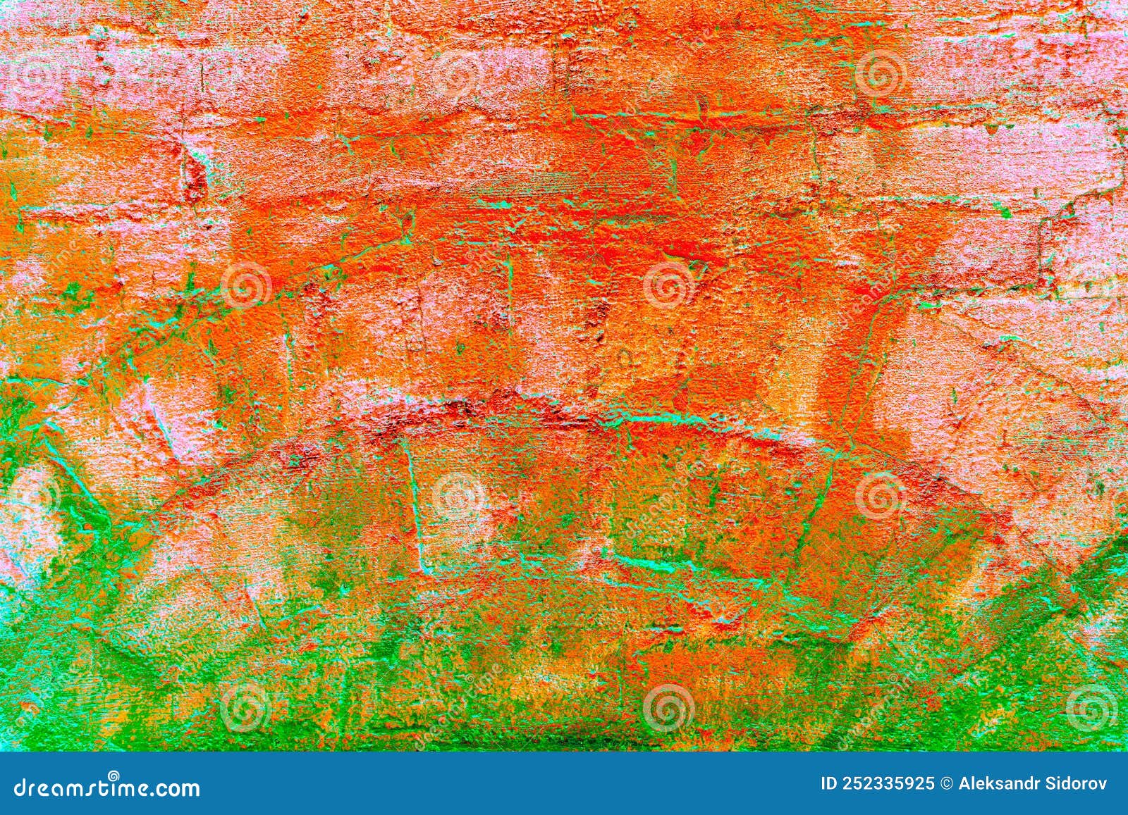 Brick Wall. Empty Background of Rounded Brick Arch. Surface of Peeled ...