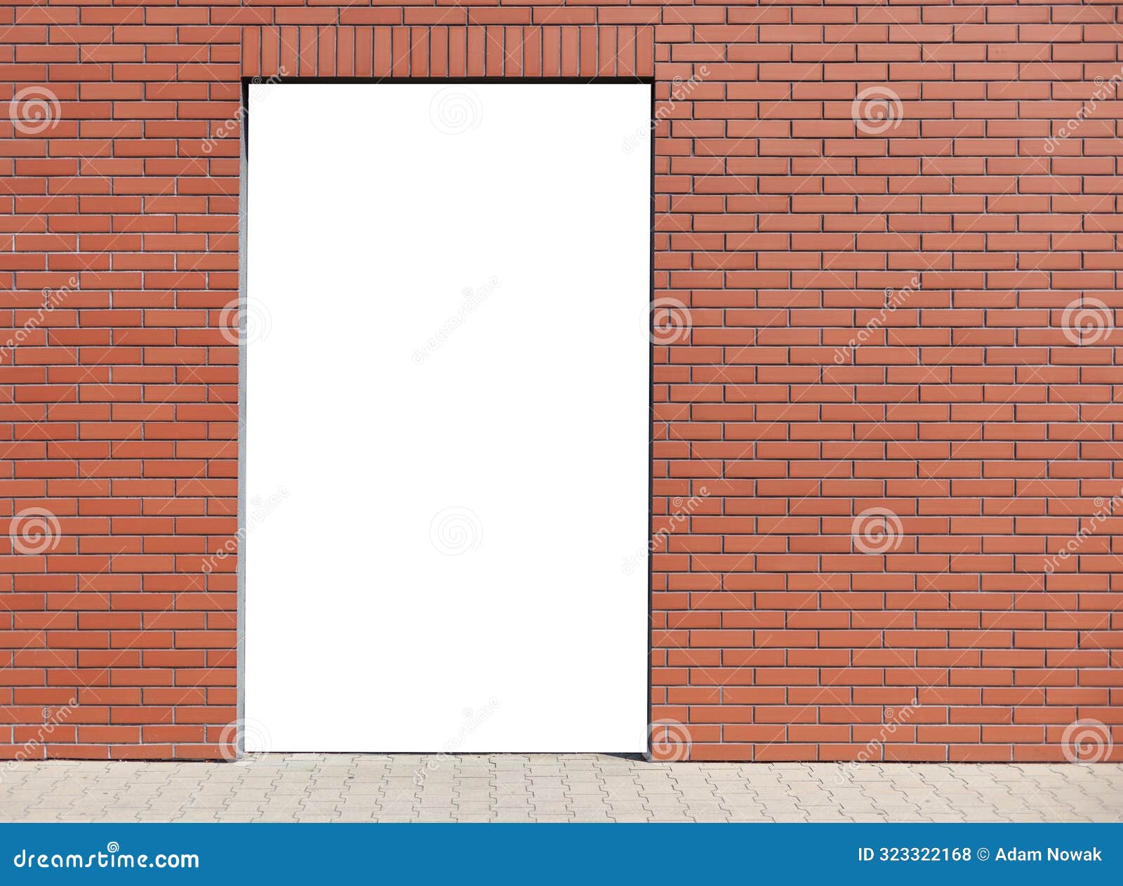 Brick Wall with Empty Door Frame Stock Photo - Image of brickwork ...