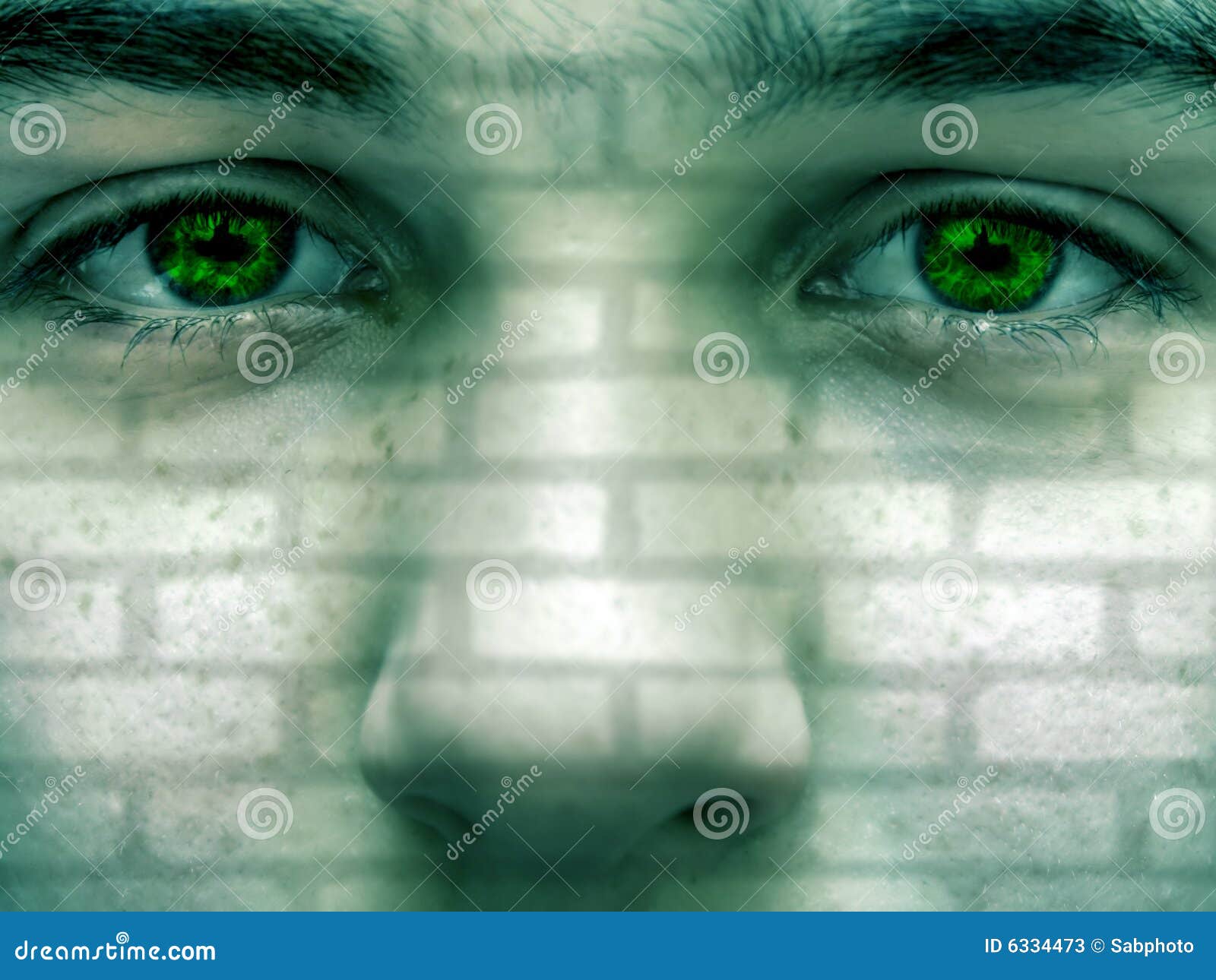 Brick wall face stock image. Image of eyes, abstract, child - 6334473