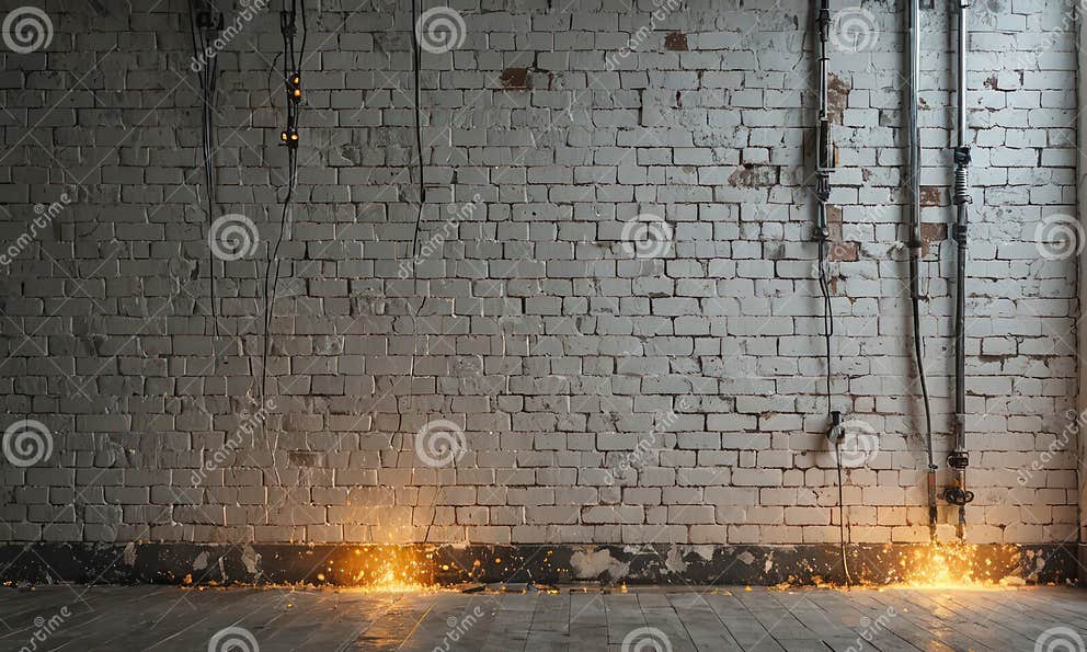 A Brick Wall with a Few Bricks Missing is Shown in the Image. the Wall ...