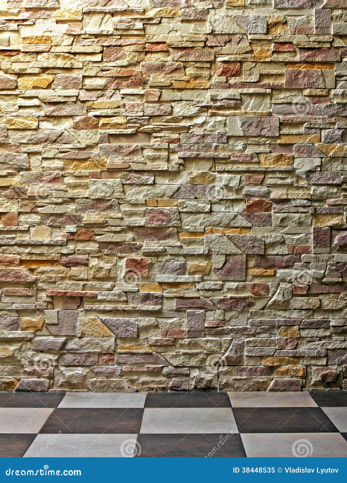 Brick Wall and floor stock image. Image of cement, floor - 38448535