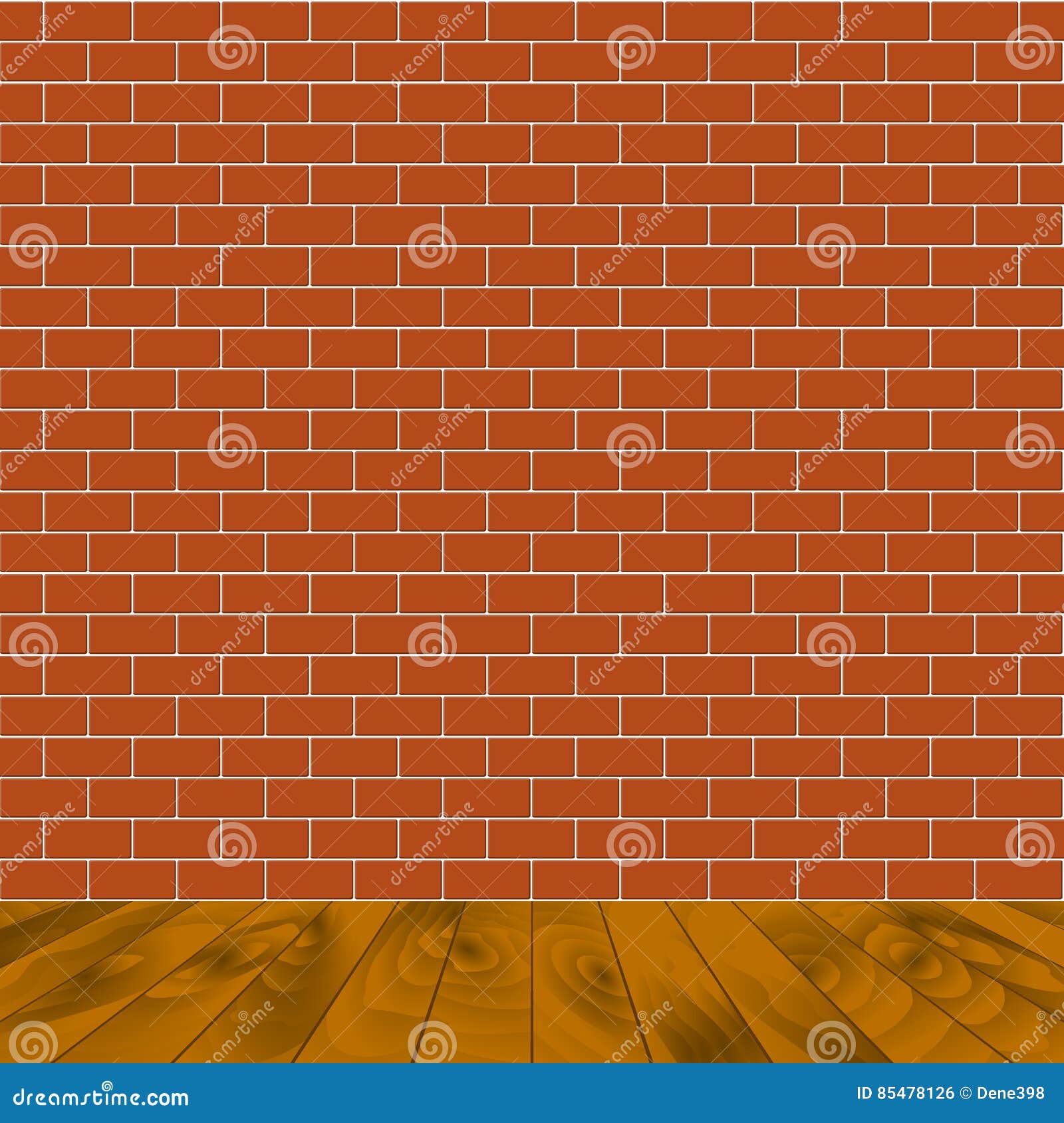 Brick wall and floor stock vector. Illustration of design - 85478126