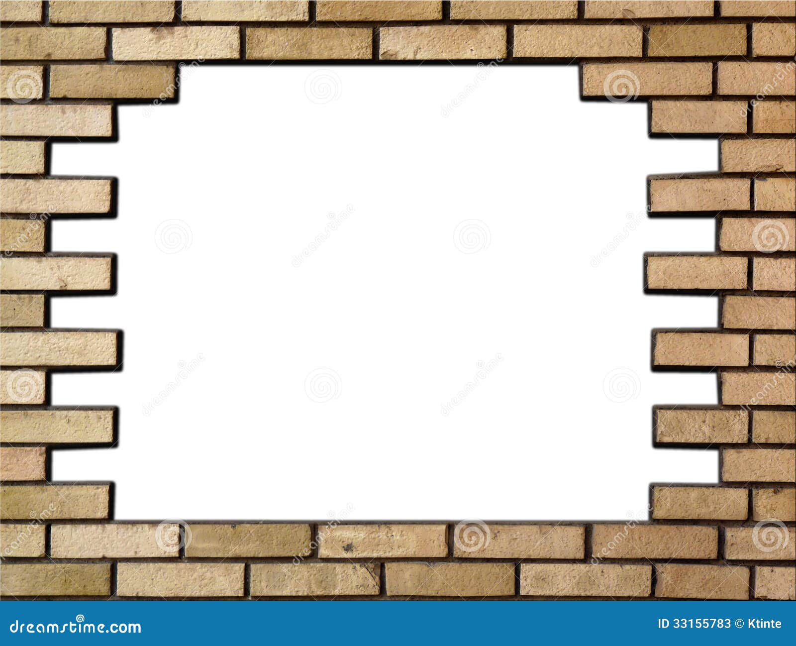 Brick wall in the frame stock image. Image of decor, artistic - 33155783