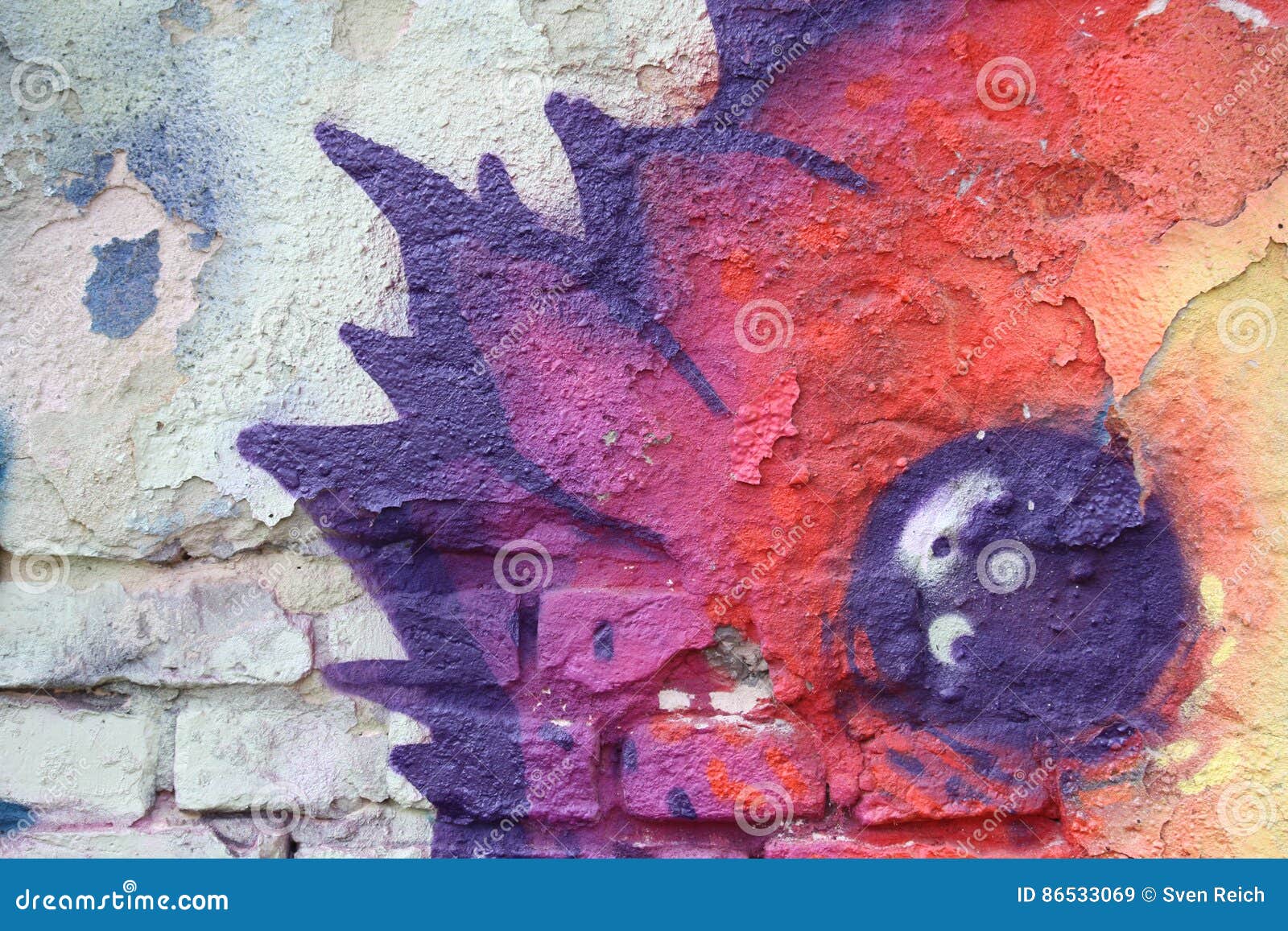 Brick wall with graffiti stock image. Image of artwork - 86533069
