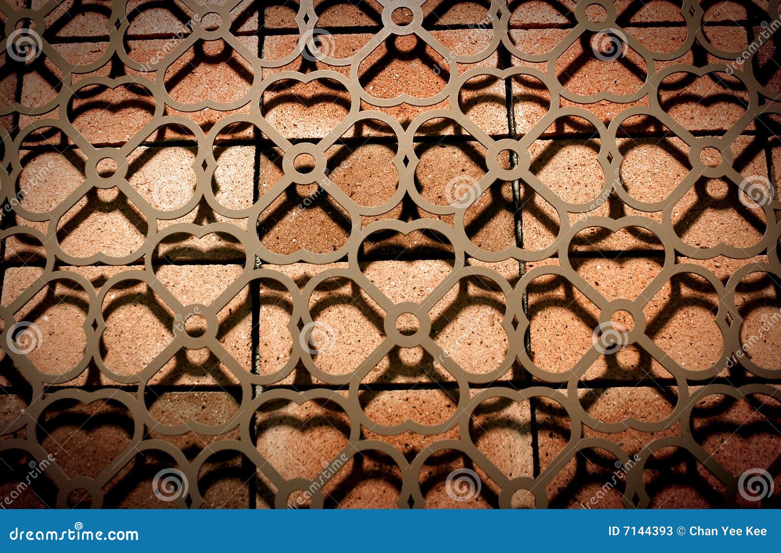 Brick wall with grille stock image. Image of stone, grille - 7144393