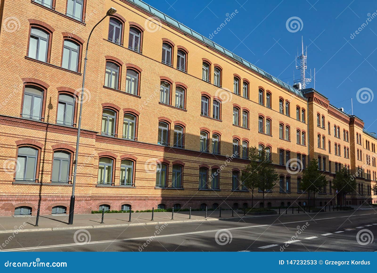 Brick Wall of a Historic Building of Former Barracks Stock Image ...