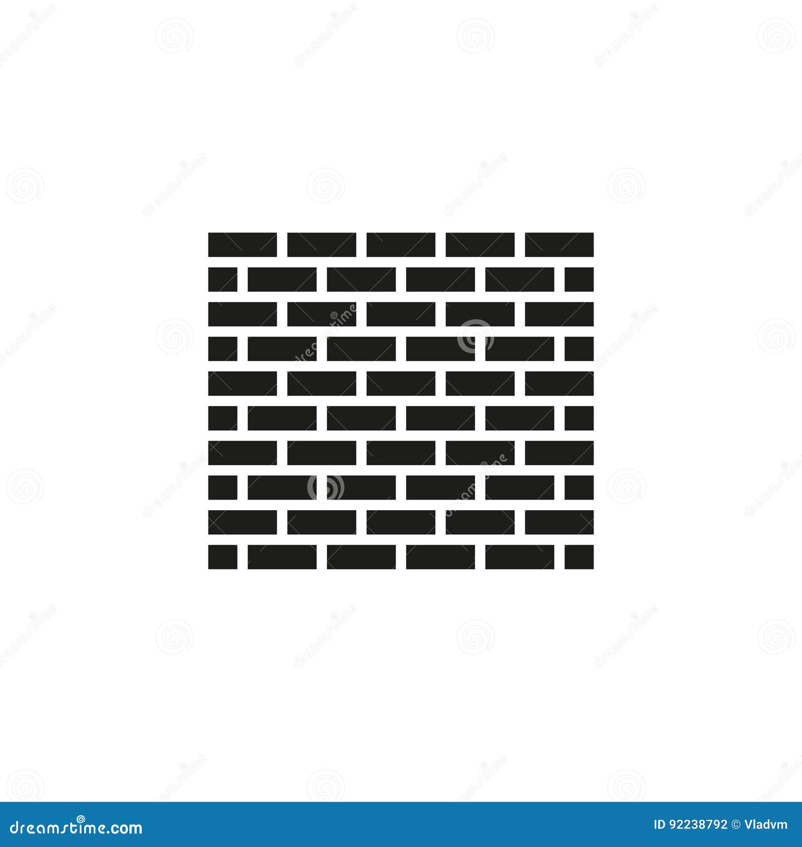 Brick Wall Icon. Building and Construction, Development, Barrier, Side ...