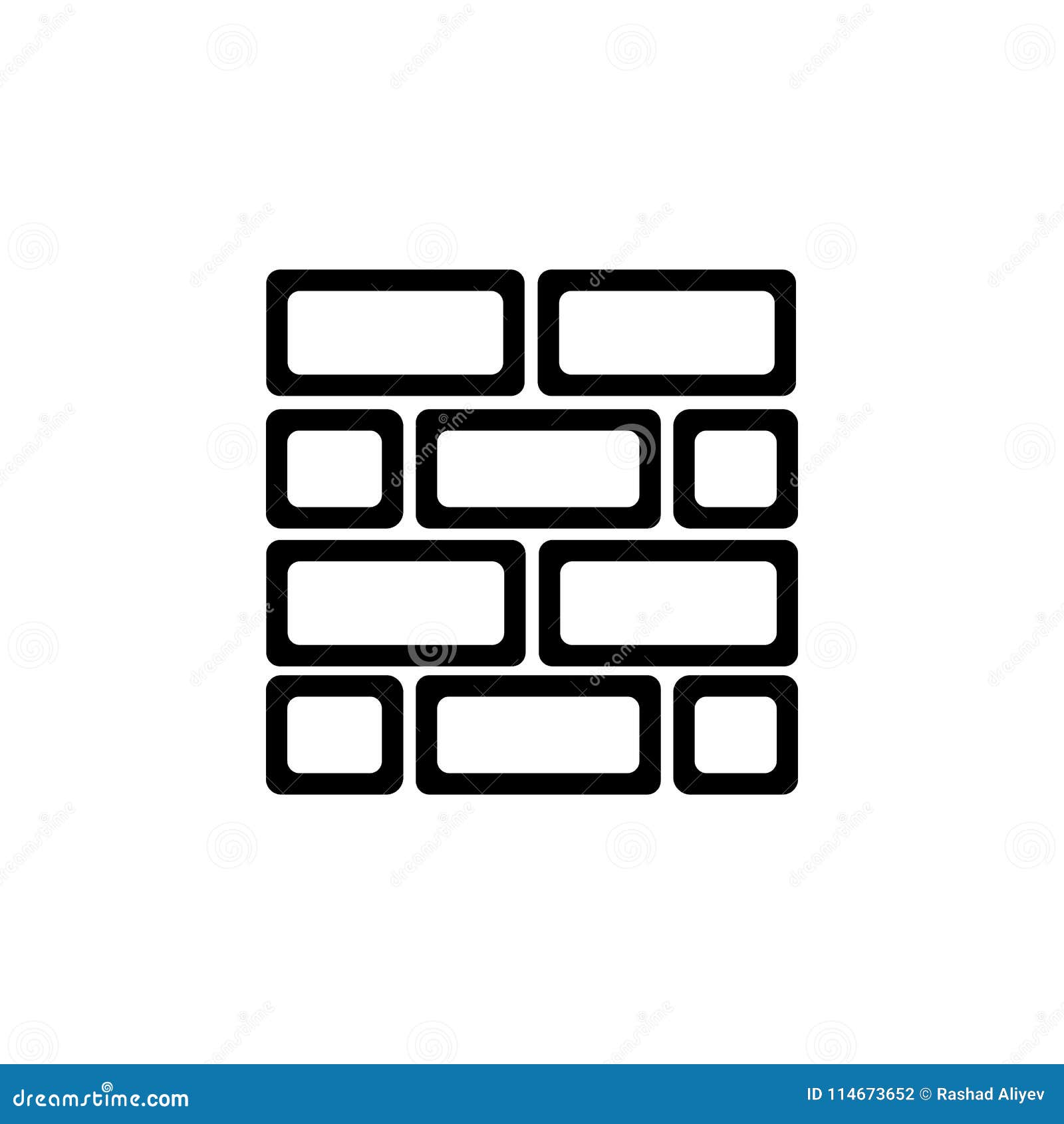 Brick Wall Icon. Element of Minimalistic Icons for Mobile Concept and ...