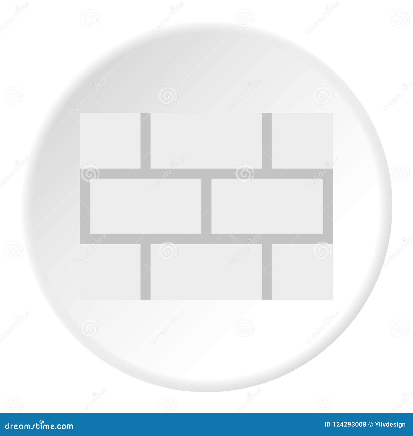 Brick Wall Icon, Flat Style Stock Illustration - Illustration of house ...