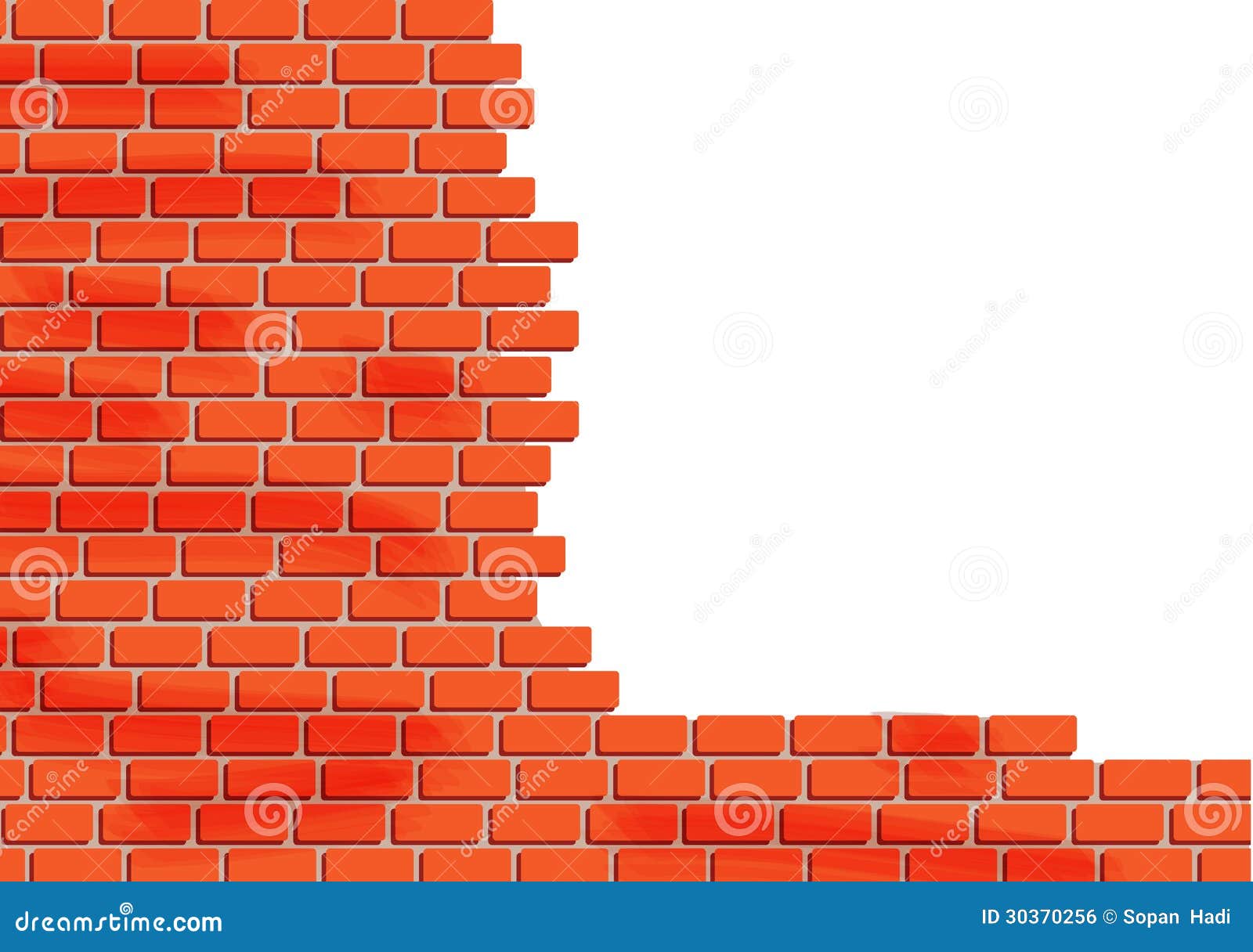Brick Wall stock vector. Illustration of closeup, seam - 30370256