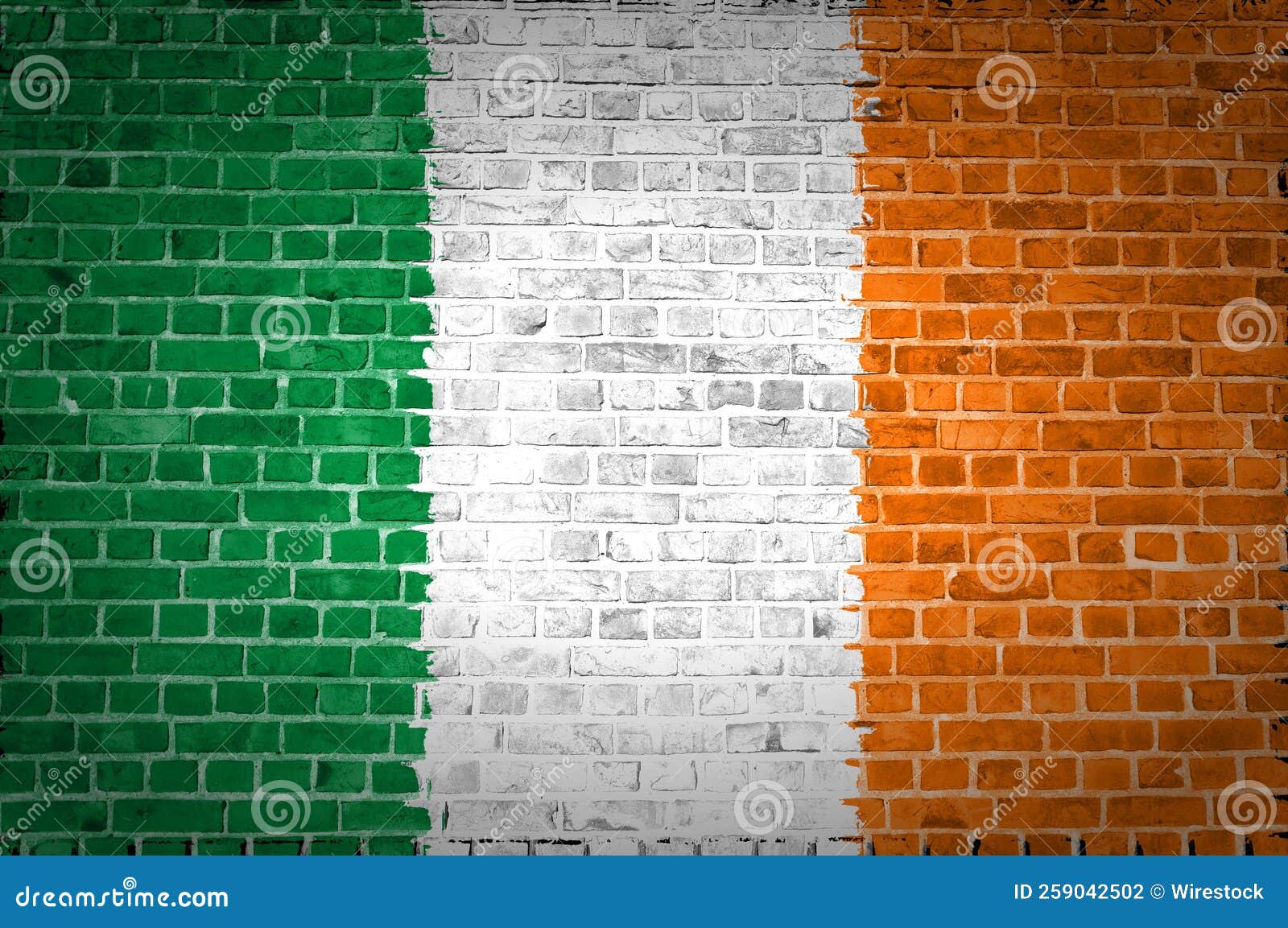 Brick Wall Ireland stock illustration. Illustration of brick - 259042502