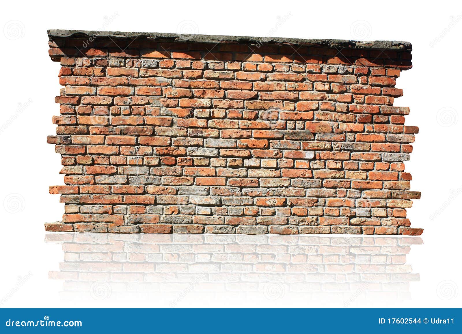Brick wall isolated stock photo. Image of orange, ordinary - 17602544