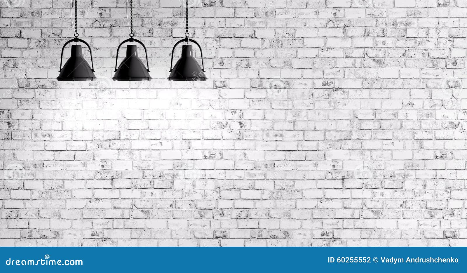 Brick Wall with Lamps Background Stock Illustration - Illustration of ...